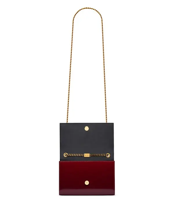 Saint Laurent Kate Patent Leather Shoulder Bag - Grenade Patent/gold