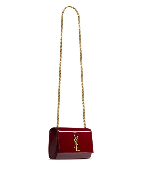 Saint Laurent Kate Patent Leather Shoulder Bag - Grenade Patent/gold
