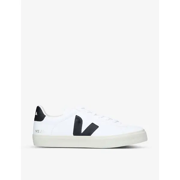 VEJA Campo Leather Low-top Trainers - White/blk