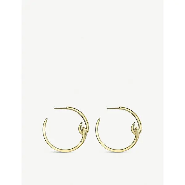 SHAUN LEANE Hook Small Hoop Earrings - Yellow Gold Vermeil