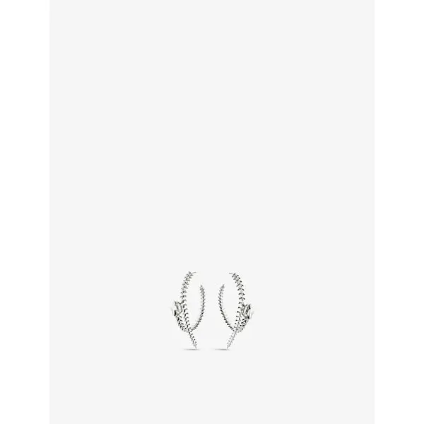 SHAUN LEANE Serpent Trace Sterling Hoop Earrings - Silver