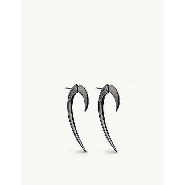SHAUN LEANE Hook Rhodium-plated Earrings - Silver