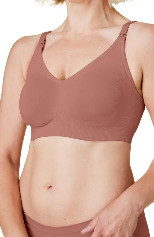 BRAVADO DESIGNS Body Silk Seamless Recycled Nylon Blend Wireless Maternity/nursing Bra - Rose Clay
