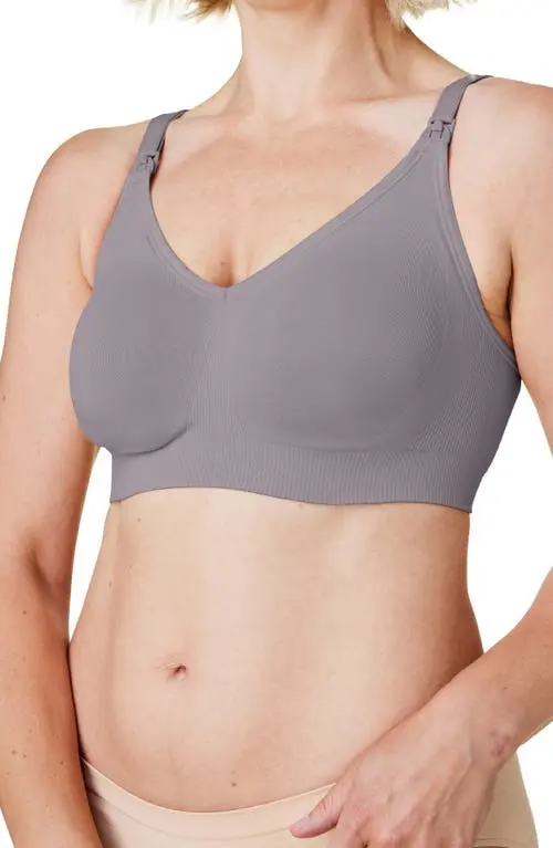 BRAVADO DESIGNS Body Silk Seamless Recycled Nylon Blend Wireless Maternity/nursing Bra - Silver Belle