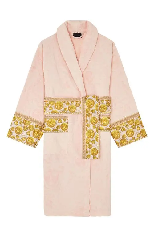 Versace Medusa Amplified Cotton Bath Robe - Pink-gold