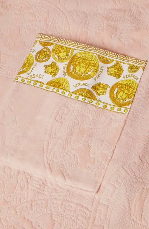 Versace Medusa Amplified Cotton Bath Robe - Pink-gold