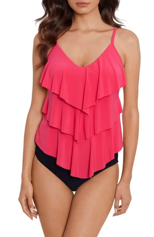 MAGICSUIT® Rita Tankini Top - Coral Rose