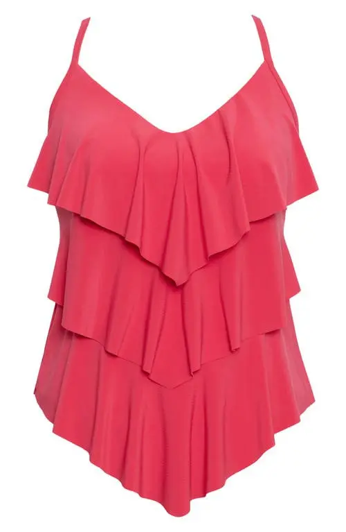 Magicsuit Rita Tankini Top - Coral Rose
