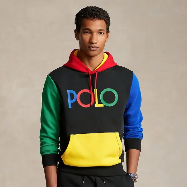 Ralph Lauren Color-blocked Double-knit Hoodie