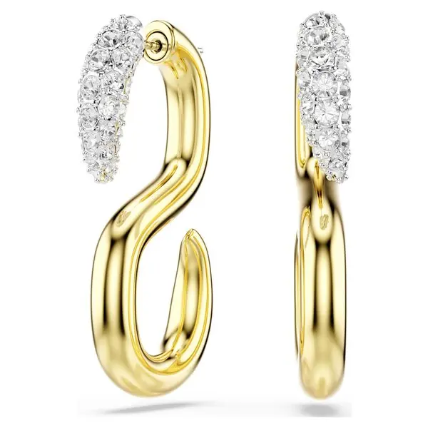 SWAROVSKI Dextera S-shape Earrings - White