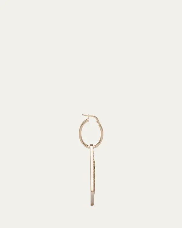 Prada Crystal Logo Symbole Left Earring