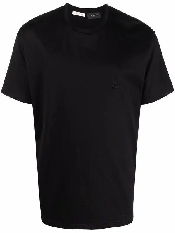 LOW BRAND Round-neck Cotton T-shirt - Black