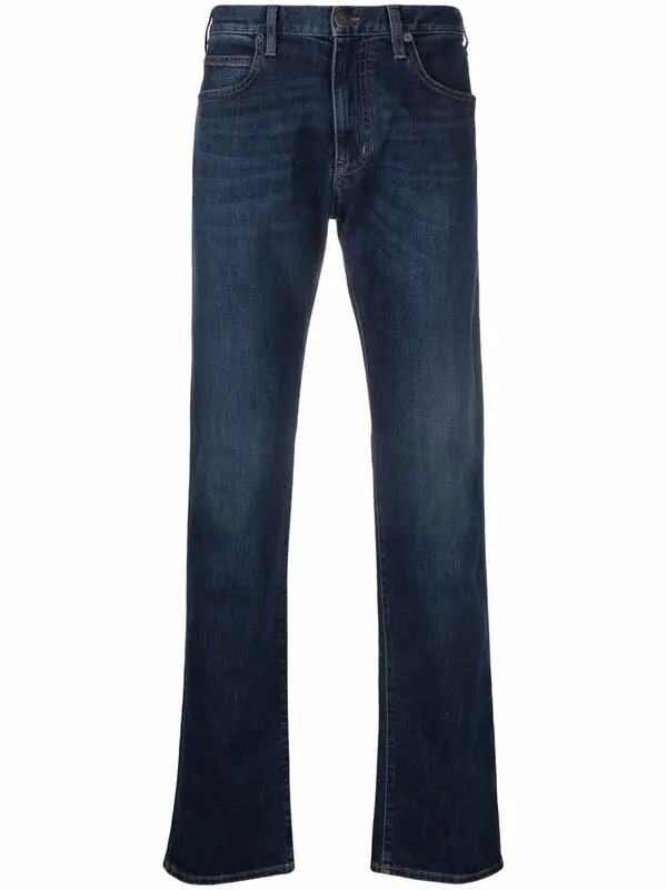 Emporio Armani Straight-leg Denim Jeans - Blue