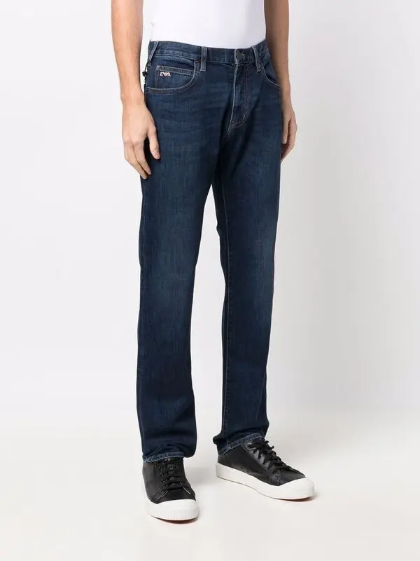 Emporio Armani Straight-leg Denim Jeans - Blue