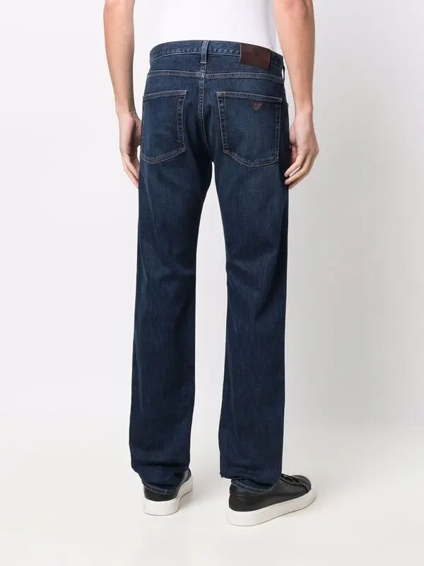 Emporio Armani Straight-leg Denim Jeans - Blue