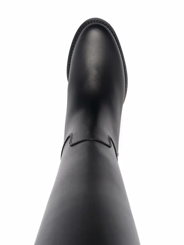 FERRAGAMO Vara Chain Knee-high Boots