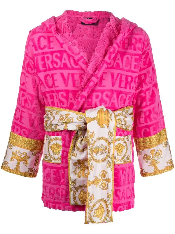 Versace I Love Baroque Short Robe - Pink
