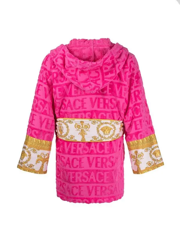 Versace I Love Baroque Short Robe - Pink