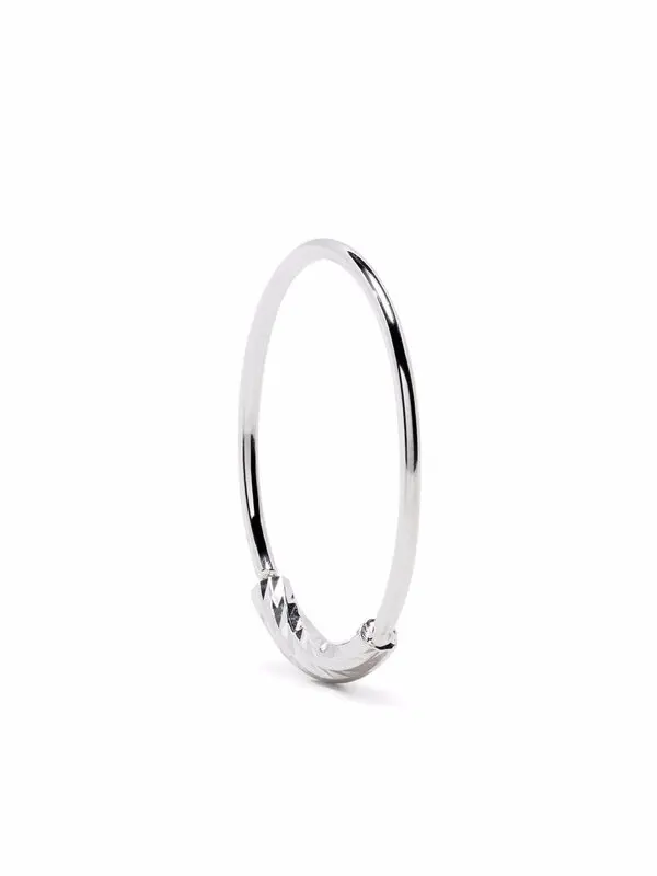 MARIA BLACK 14kt White Gold Nancy 14 Single Hoop Earring - Silver