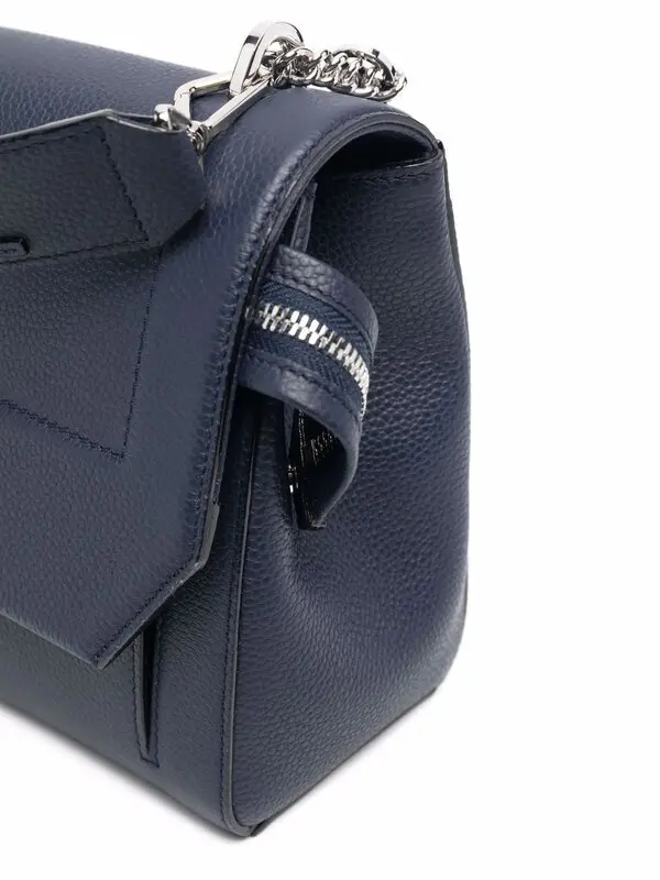 LANCEL Logo-print Leather Tote Bag - Blue