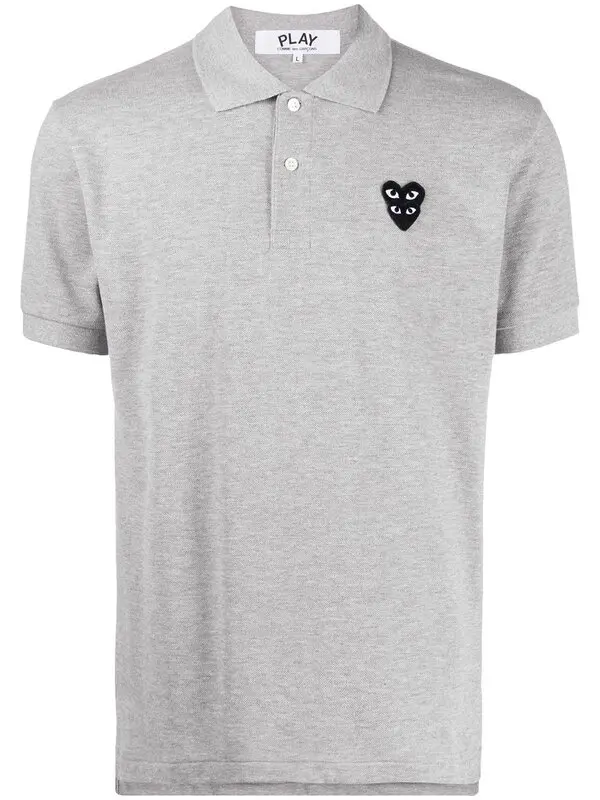 Play Comme Des Garcon Double Heart Polo Shirt