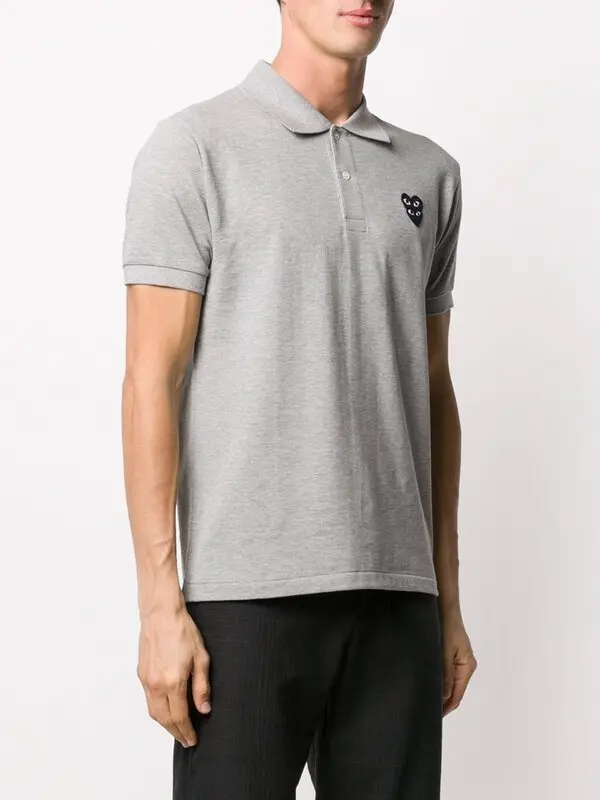 Play Comme Des Garcon Double Heart Polo Shirt