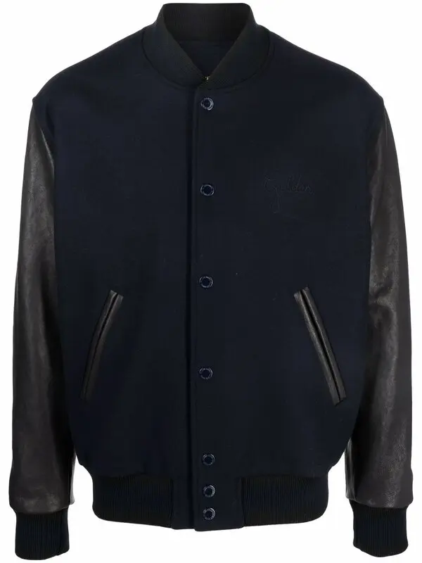 GOLDEN GOOSE Panelled Varsity Bomber Jacket - Blue