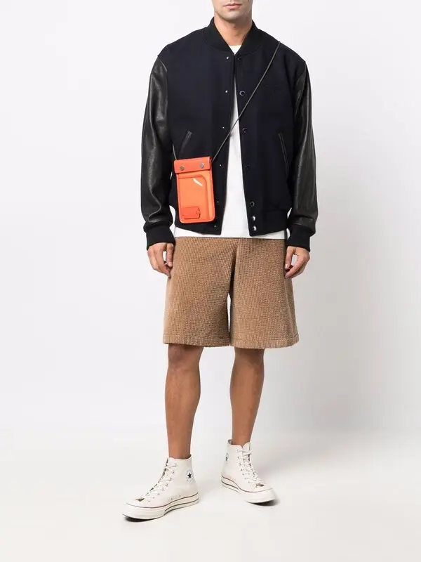 GOLDEN GOOSE Panelled Varsity Bomber Jacket - Blue