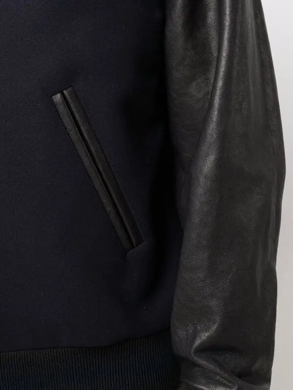 GOLDEN GOOSE Panelled Varsity Bomber Jacket - Blue