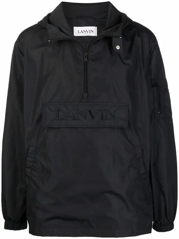 LANVIN Logo-embroidered Zip-front Windbreaker Jacket