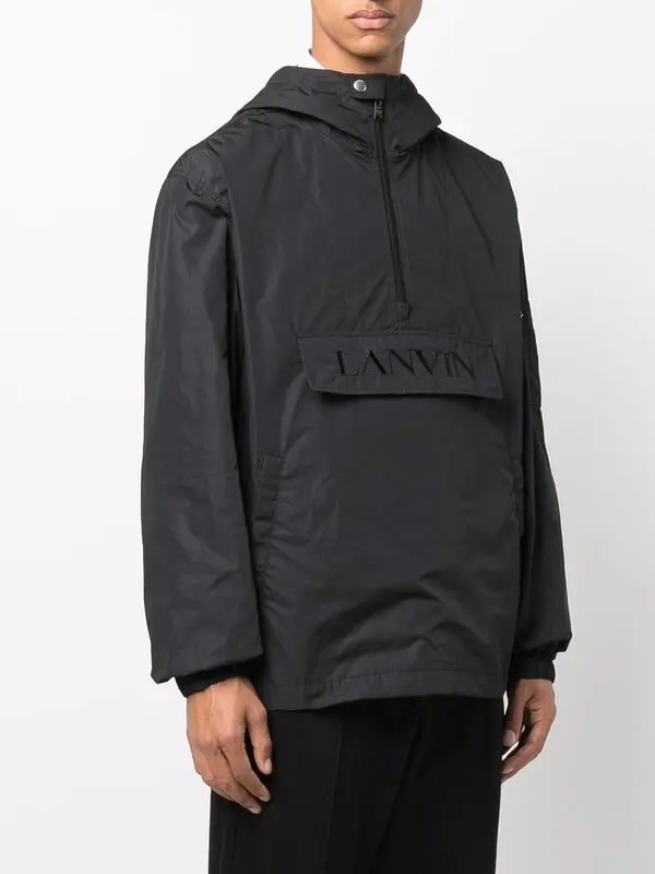 LANVIN Logo-embroidered Zip-front Windbreaker Jacket