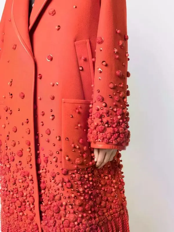 Valentino Garavani Beaded Single-breasted Coat