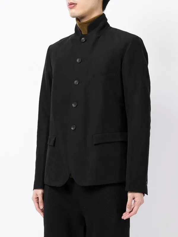 THE VIRIDI-ANNE Fitted Stand-up Collar Blazer