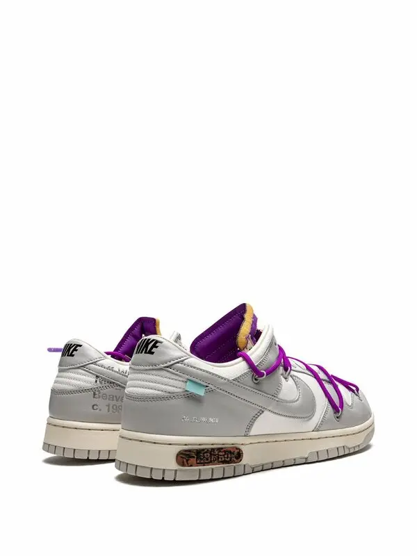 Nike X Off White Dunk Low Lot 28 Sneakers - Grey
