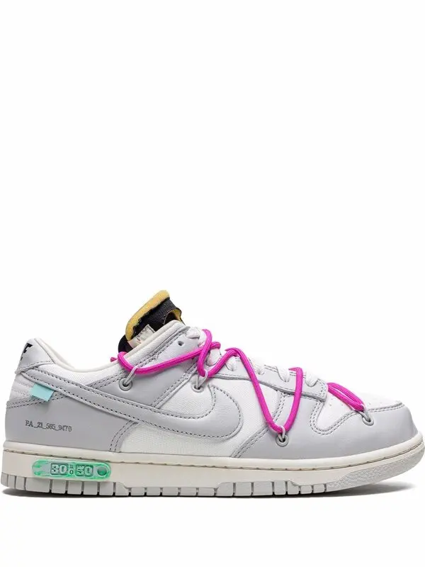 Nike X Off White Dunk Low Lot 30 Sneakers - Grey