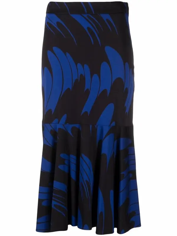 Stella McCartney Haya Ruffle-hem Skirt - Black