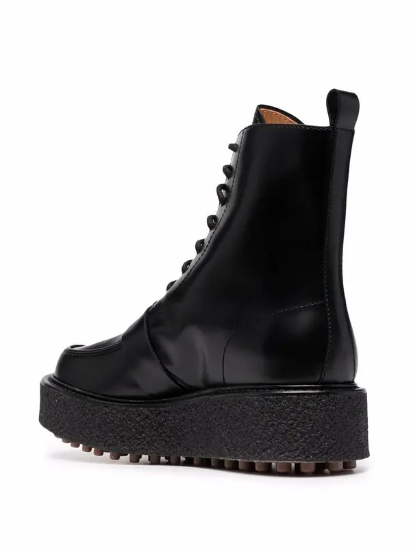 TOD'S T-buckle Detail Lace-up Ankle Boots