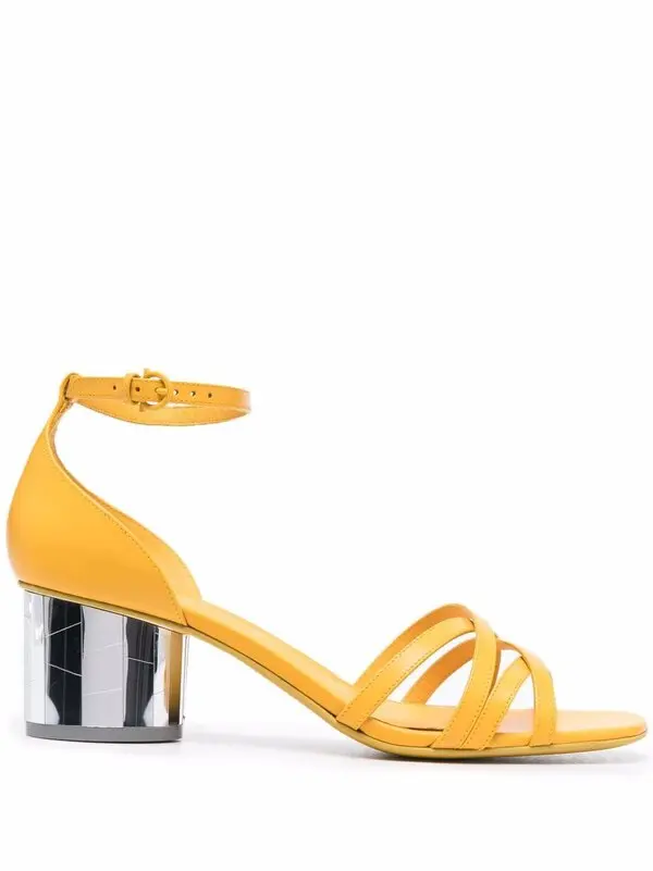 FERRAGAMO Mirrored-heel Sandals - Yellow