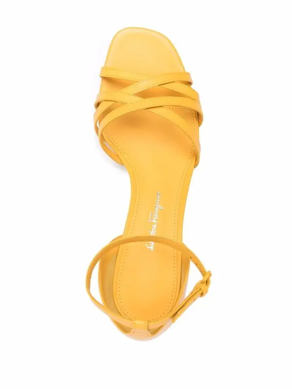 FERRAGAMO Mirrored-heel Sandals - Yellow