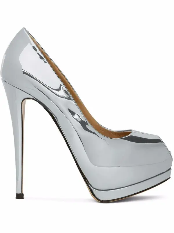 GIUSEPPE ZANOTTI 130mm Sharon Pumps - Silver