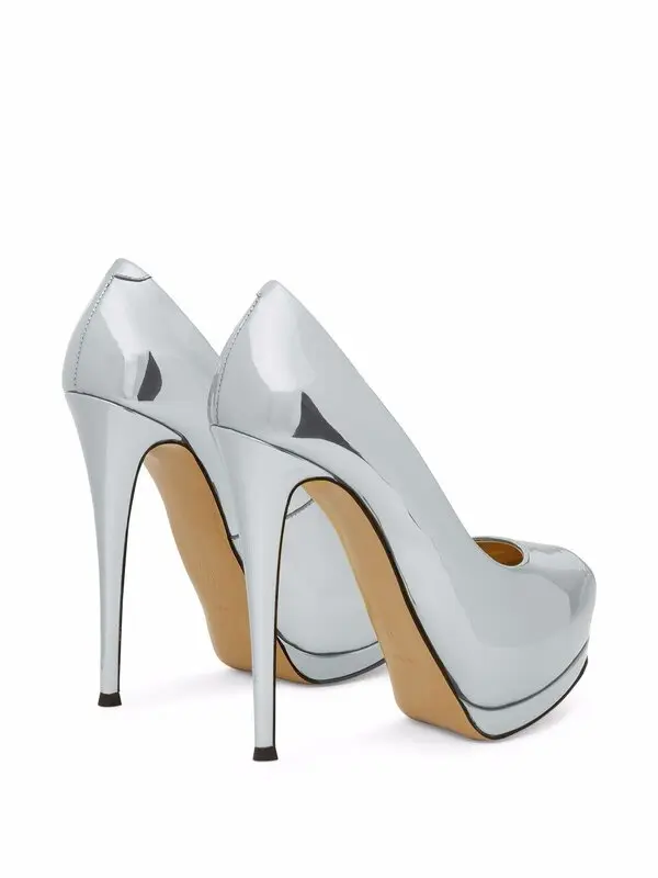 GIUSEPPE ZANOTTI 130mm Sharon Pumps - Silver