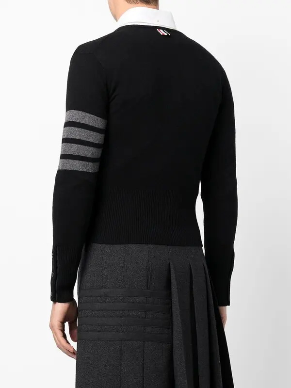 Thom Browne 4-bar Stripe Cashmere Cardigan