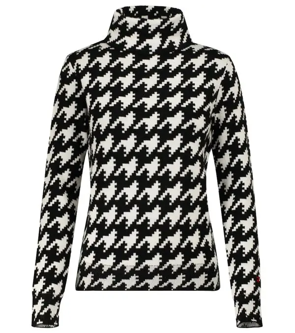 Perfect Moment Vichy Wool Turtleneck Sweater