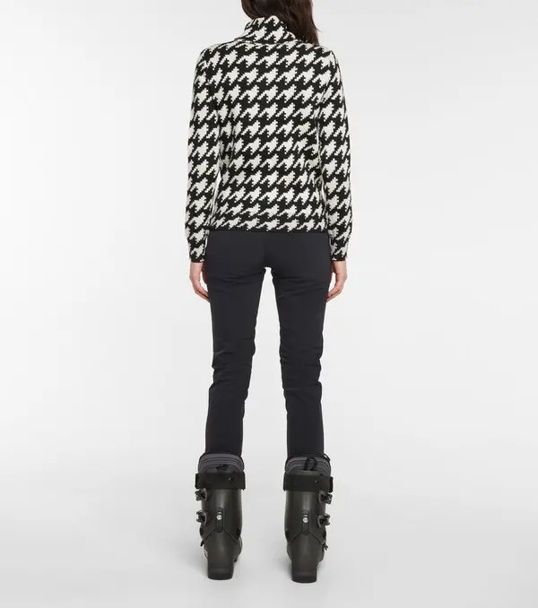 Perfect Moment Vichy Wool Turtleneck Sweater