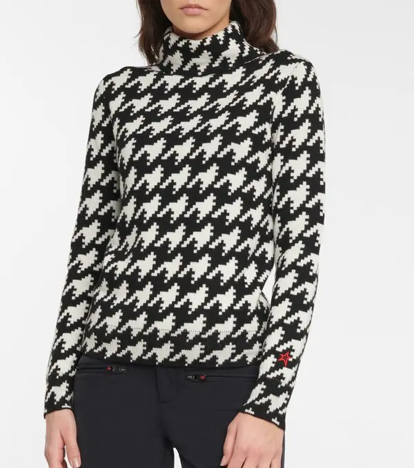 Perfect Moment Vichy Wool Turtleneck Sweater