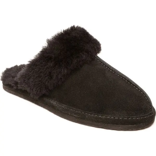 Minnetonka Genuine Sheepskin Slipper - Black