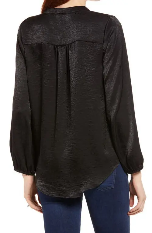 MATERNAL AMERICA Mandarin Collar Maternity Blouse