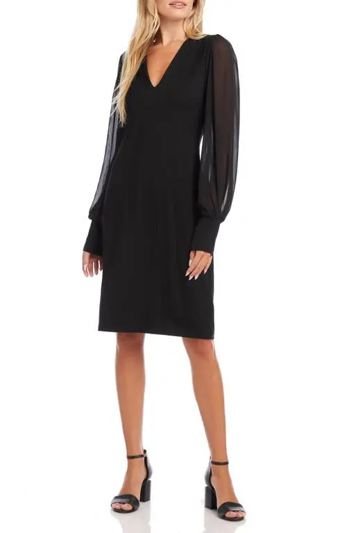 Karen Kane V-neck Long Sleeve Dress