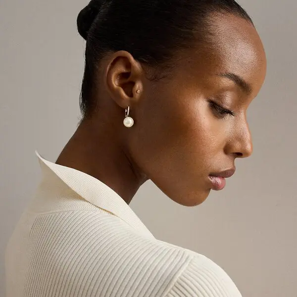 Ralph Lauren Faux- Drop Earrings - Pearl