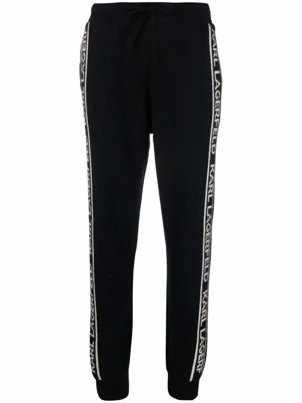 Karl Lagerfeld Logo Cashmere Trousers